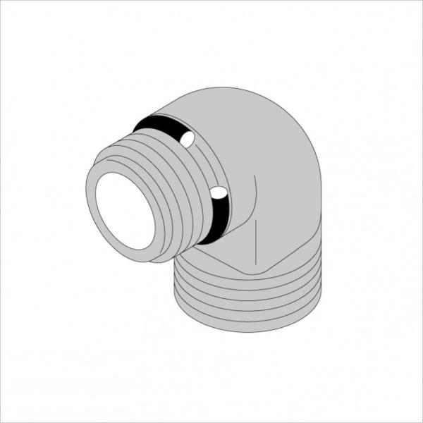 KVK ねじ付シャワーエルボ PZ76 樹脂製