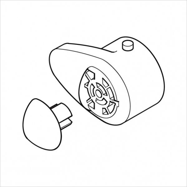 KVK ZK1T239G/800 KF239シリーズ温調ハンドルセットめっき KVK補修部品＞レバー・ハンドル [新品] 純正品【純正品】KVK補修部品＞レバー・ハンドル