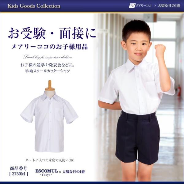 お受験行動観察での必需品！半袖カッターシャツシャツ 子供服 カッターシャツ 白 子供用 キッズ 白 無地 ホワイト お受験 面接 学校説明会 学校訪問 幼児教室 行動観察 通園 通学 入園式 入学式 卒園式 卒業式 入園準備 入学準備 準備...