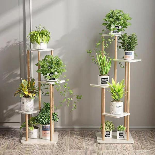 ▲ サイズ：フラワースタンド 本体サイズ，4層：48*24*65CM；5層：48*24*86CM；6層：48*24*108CM；7層：48*24*129cm，室内・屋外どちらでも使用できます。シンプルでスタイリッシュなデザインは、どんなイン...