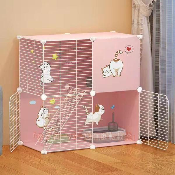 【広々スペース】多頭飼いにも対応できる3段タイプキャットゲージです。【ストレス＆運動不足を解消】登り下りしやすい梯子が1個付き、子猫やシニア猫でも使いやすいです。ベッドや玩具なども置けるので、猫ちゃんが中でのんびりリラックスできます。【ワイ...