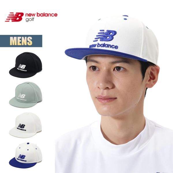 ■New Balance Golf Flat Brim Cap (Mens)ニューバランスゴルフ フラットブリムキャップ(メンズ)【カラー】・Black010（ブラック系)・Gray020（グレー系）・White030（ホワイト系）・Blu...