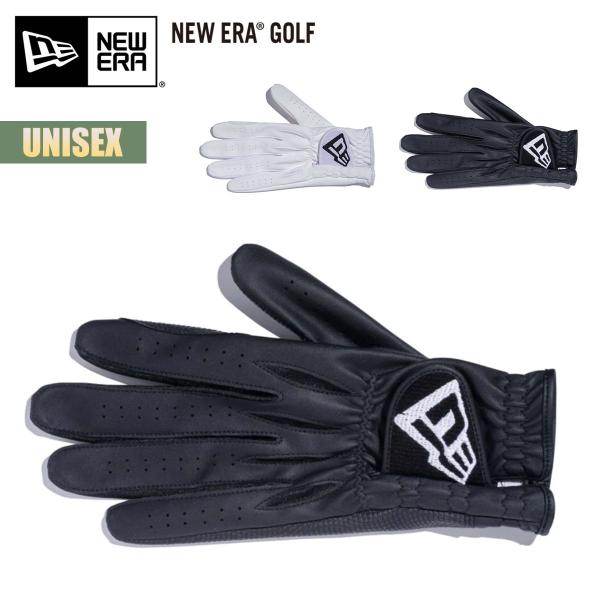 ■NEW ERA GOLF Glove Flag Logo One-handedニューエラ ゴルフ グローブ フラッグロゴ 片手用素材：合成皮革サイズ・M = 23cm - 24cm・L = 25cm - 26cm【WHI】カラー：ホワイト...