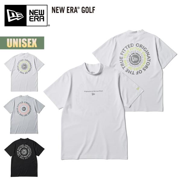 ■NEW ERA GOLF S/S Mid Neck T-shirt Circle OOTTFニューエラ ゴルフ 半袖 ミッドネック Tシャツ サークルロゴ素材：綿/ポリエステル/ポリウレタンサイズ (cm)・M = 着丈:70.5 /身幅...