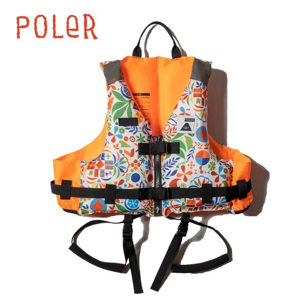 ■POLER W's&amp;KIDS FLOATING VESTポーラー ウィメンズ キッズ フローティングベスト【サイズ】着丈：41cm / 身幅：38~52cm【素材】ナイロン女性やキッズにオススメなサイズ感のフローティングベスト。P...