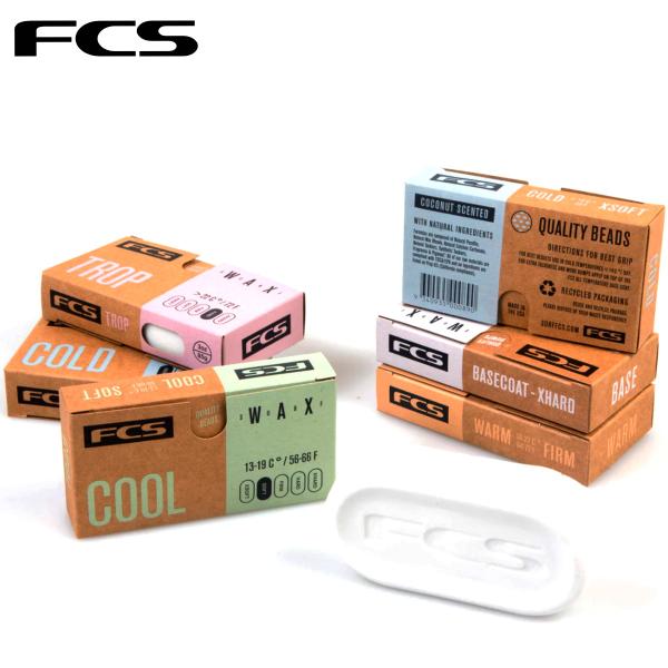 ■FCS SURF WAXエフシーエス サーフワックスベースコート/トップコートサーフボード用【種類】・BASE = ベースコート・TROPICAL = 真夏用（適正水温22℃以上）・WARM = 春夏用（適正水温18-22℃以下）・COO...