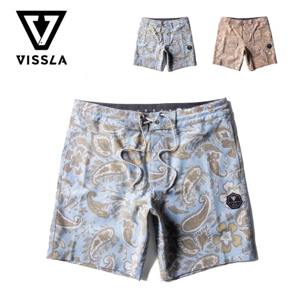 ■VISSLA VAGABONDT 17.5" BOARDSHORTヴィスラ バガボンド 17.5" ボードショーツ【カラー】・DKK（ピンク系）・SBL（ブルー系）【サイズ】・28 = ウエスト:69.8-72.4cm/ ヒップ:91.4...