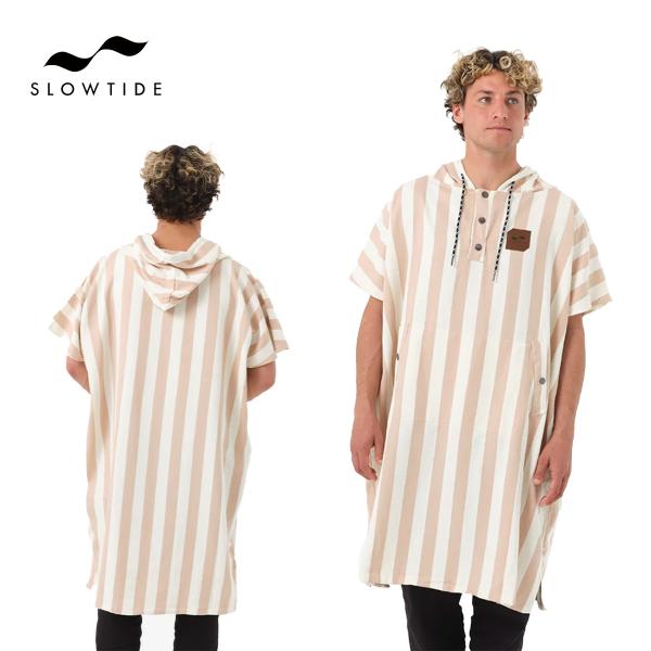 ■スロータイド ポンチョSLOWTIDE Cabana Turkish Changing Poncho【カラー】DUSTY MAUVE（ピンク/ホワイト系）【サイズ】5’7” - 6’2” Height Range, 130 - 249 l...