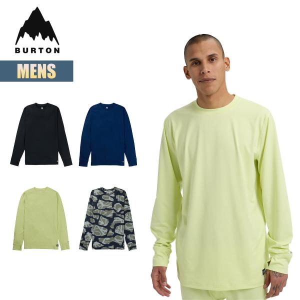 25-26モデルUS size商品■Men's Burton Midweight Base Layer Crewneck（メンズ バートン ミッドウェイト ベースレイヤー クルーネック）【カラー】・True Black（ブラック系）・Nig...
