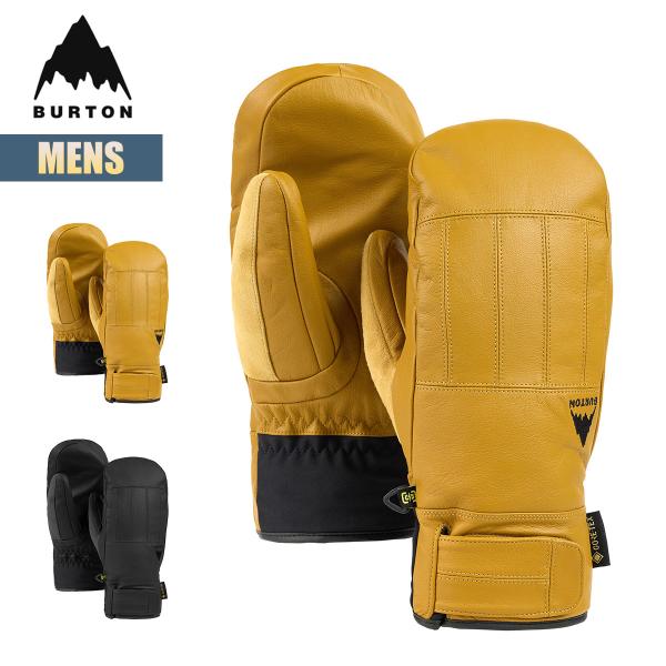 25-26モデル■MEN'S BURTON GORE-TEX GONDY LEATHER MITTEN（メンズ バートン ゴアテックス ゴンディ レザー ミトン）【カラー】・True Black（ブラック ）・Raw Hide（ベージュ）―...
