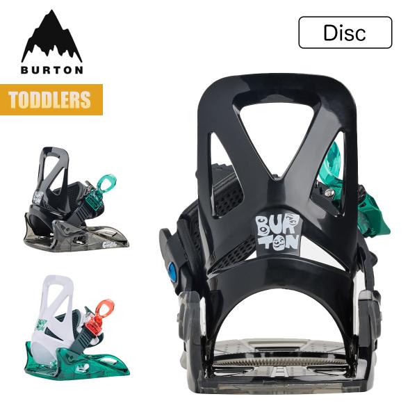 24-25モデル■Kids' Burton Mini Grom Disc Snowboard Bindingキッズ バートン ミニグロム ディスク スノーボード バインディン）【カラー】・Black（ブラック）・Green / Multi（...