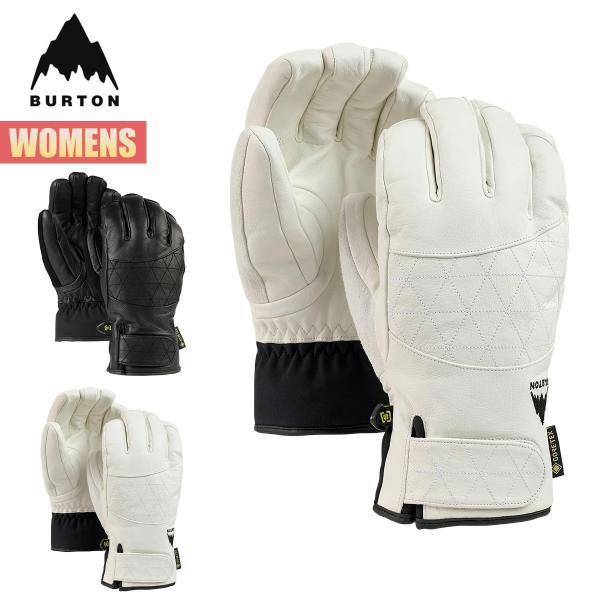 25-26モデル■WOMEN'S BURTON GONDY GORE-TEX LEATHER GLOVE（レディース バートン ゴンディ ゴアテックス レザー グローブ）【カラー】・True Black（ブラック）・Stout White（...