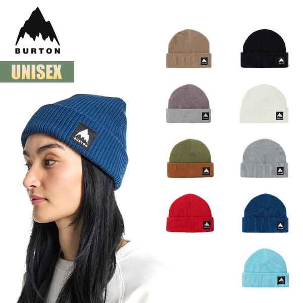 25-26モデル■Burton Recycled VT Beanie（バートン リサイクル VT ビーニー）ニット帽 帽子 メンズ レディース ユニセックス【カラー】・True Black（ブラック系）・Stout White（ホワイト系）...