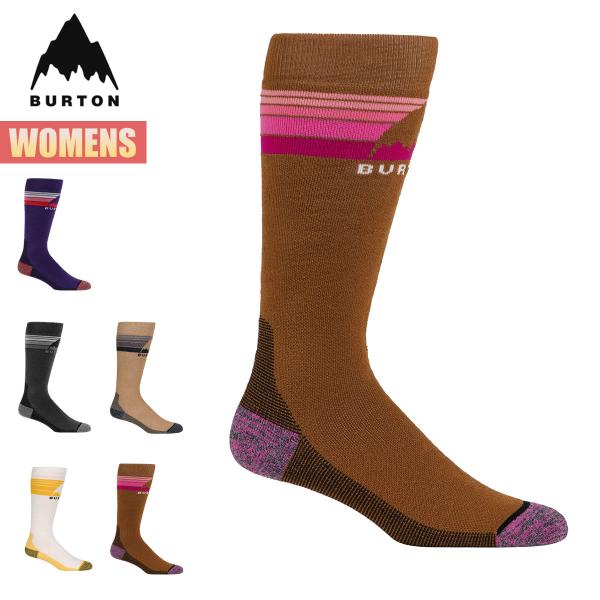 25-26モデル■Women's Burton Emblem Midweight Socks（ウィメンズ バートン エンブレム ミッドウェイト ソックス）【カラー】・Prism Violet（パープル系）・True Black（ブラック系）...