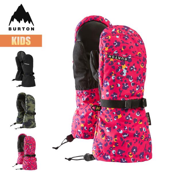 25-26モデル■Kids' Burton GORE-TEX Mittensキッズ バートン ゴアテックス ミトン【カラー】・True Black（ブラック系 ）・Forest City Streets（カーキ系/総柄）・Wildcat F...