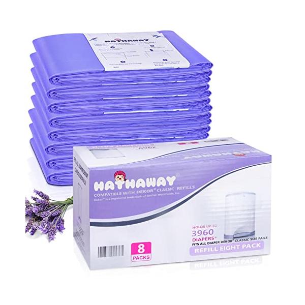 purple/8個/-・防臭効果アップ: 柔らかなラベンダーの香りがします、効果的に臭いを中和することができます・30%厚くします、夏でも臭いを止められる、部屋に置いていても匂いが気になりません・袋自体も透明じゃないので中身も少し見えにくく...