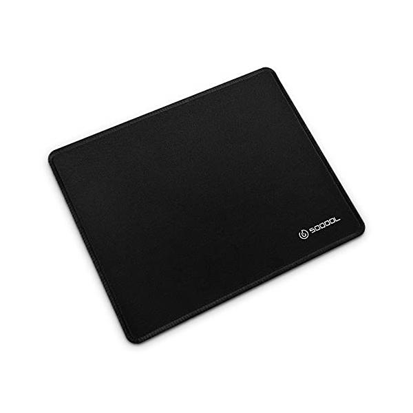 ブラック/長さ210 x 幅 255 mm/Soqool・Size:長さ210 x 幅 255 mm・パッケージ個数:1・【素敵な表面質感】標準サイズ：25.5×21×0.3cm。高品質な布製の表面で、マウスのスムーズな移動や正確な移動が可...