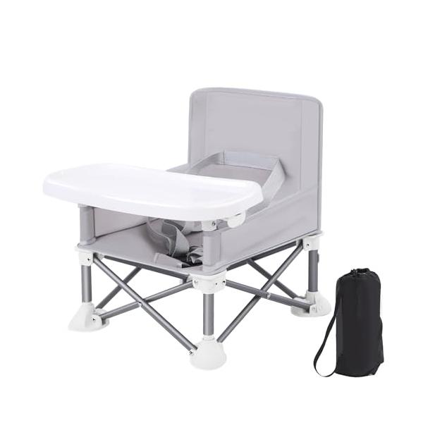 グレー/-/K18230301001-Gray・Color:グレー・【折りたたみ式ベビーチェア】15kgの重量に耐えることができます。適用年齢：約6ヶ月〜36ヶ月までの一人で座れるようになった幼児。ご注意：一人でお座りができるようになってか...