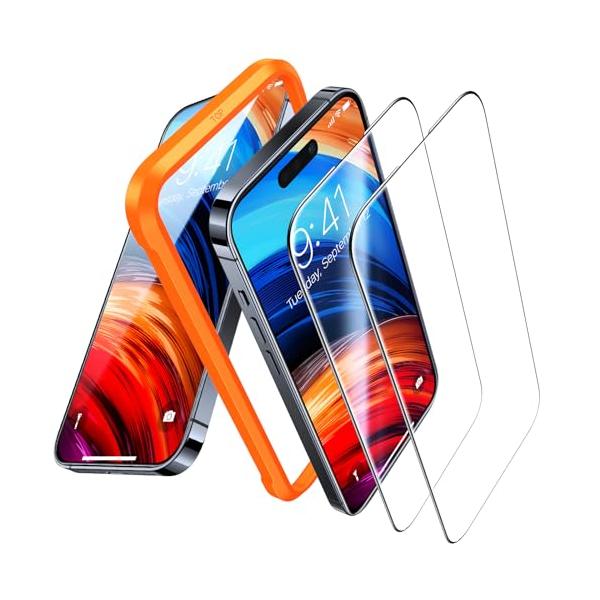 クリア/iPhone15・14Pro用（6.1 inch）/-・【米軍規格超え・プロ級の保護力】日本AGC社製「Dragontrail」先進機能ガラス基材を採用し、合計14件の先端加工技術を駆使することで、米軍MIL規格の2倍厳しい試験条件...