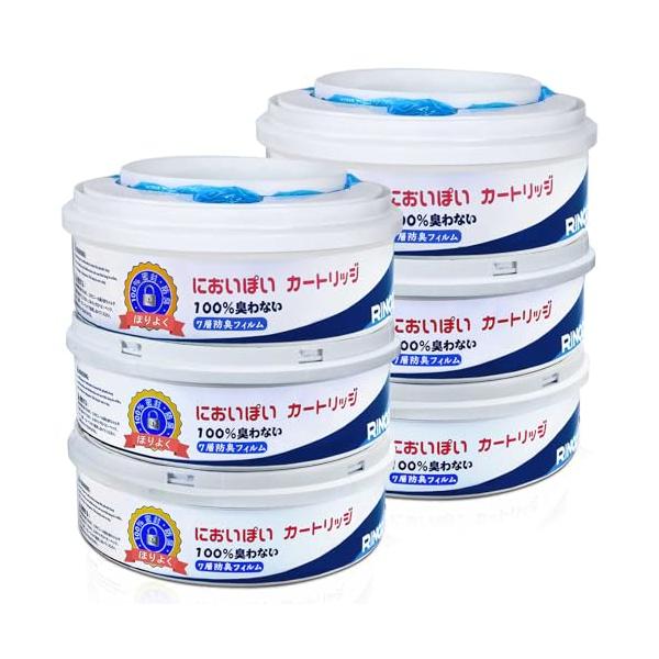 灰色/6個/-・Size:6個・厚みのある7層ビニール袋で、特有の臭い漏れがないことを保証、おむつの臭いを99.9％ブロック 、使いやすく、加工に時間をかける必要がなく、便利・無香料タイプ。ご家庭の様々なシーンで！この手の製品の袋にはバリア...
