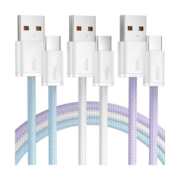 -/2m+2m+2m/-・Size:2m+2m+2mNumberOfItems:3・快適なQC3.0急速充電： このタイプｃ充電ケーブルはQC3.0対応し、高速充電実現が可能でフルスピードで充電をご提供しております、もっと便利なスマート生活...