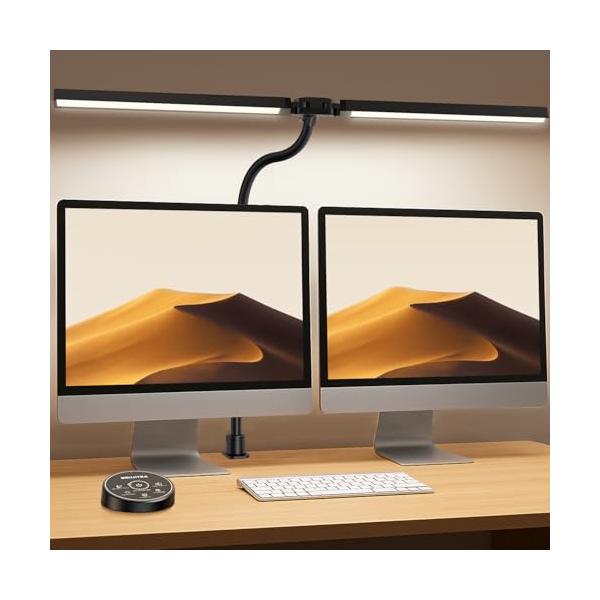 モダンブラック/-/BH-25-DL01・パッケージ個数:1・【Brihitra・T型・Pro・24W】Brihitra 24W LEDデスクライトは、高品質のアルミニウム合金で構成されたこの新しいデスクランプは、モダンなホームオフィス用に...