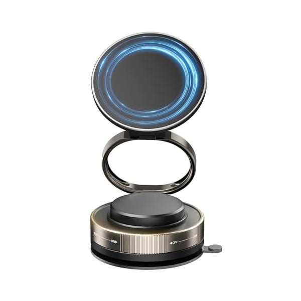 ダイヤモンドブラック/トランペット/Puorsi・Color:ダイヤモンドブラック・パッケージ個数:1・【革新的設計！磁力&amp;真空ゲル吸盤の車載ホルダー】業界最強となる12基のN55磁石を採用し、吸着力は従来品の20倍以上！最大5kg...