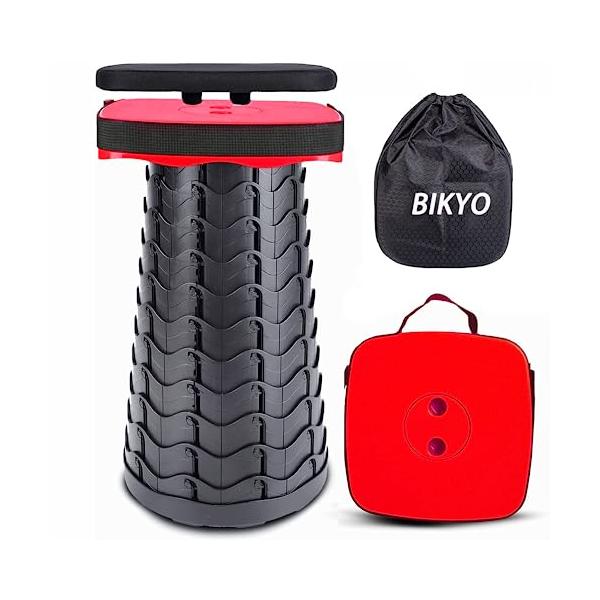 折りたたみ赤＋角型 + シートクッション/フリーサイズ/MO-006・Color:赤＋角型 + シートクッション・【サイズ】 : 使用時/幅26×奥行26×高さ6.5〜45cm、収納時/26×26×高さ6.5cm。重量 : 1.26kg、耐...