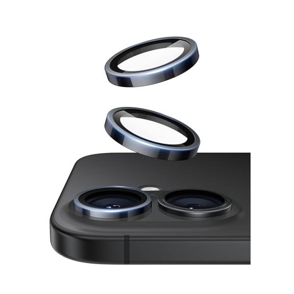 ブラックチタニウム/iPhone16/16Plus 用/ZX-JTM-IPH16-BK・パッケージ個数:1・【航空宇宙材料・米軍規格の保護力】 航空宇宙材料を使用、iPhone16 用 カメラ保護フィルムはNa+/K+イオン交換技術やSCL...