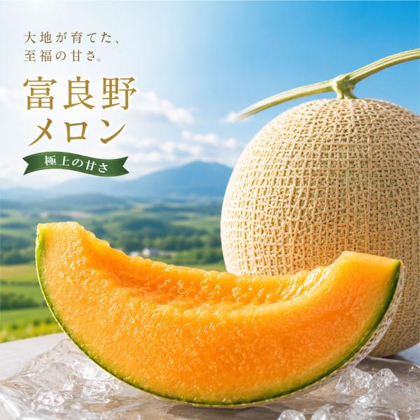 ≪富良野メロン 太陽の女神≫富良野キングルビーメロンがルーツの新品種『太陽の女神』。メロンの甘さは気温差で決まります。北海道でも気温差が激しく、水はけの良い富良野メロンの名産地「山部地区」だからこそできる、極上の甘さと食感をお届けします。平...