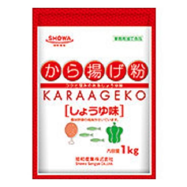 2種類の粉末醤油と香味野菜の風味を効かせたコクと深みのある味付けです。大容量の唐揚げ粉名称：内容量：販売者：