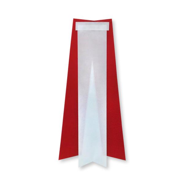 【商品概要】・リボン徽章・リボン胸章（中バラ）などに付替用としてご利用いただけます。・お名前を書く「タレ」は両面テープで接着しています、バラの部分の再利用の際にご利用下さいませ。・書き損じ等の為に予備としてもご購入頂いております。・「タレ」...