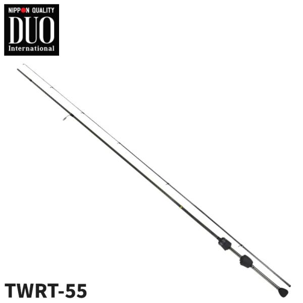 DUO  ●セット商品/付属品：竿袋 ●サイズ:TWRT-55 ●全長:1.676M ●全長（フィート）:5 ●全長（インチ）:5 ●自重:38g ●形態:並継 ●継数:2本 ●仕舞長さ:84cm ●ルアーウェイト1:〜1g ●適合ライン1...