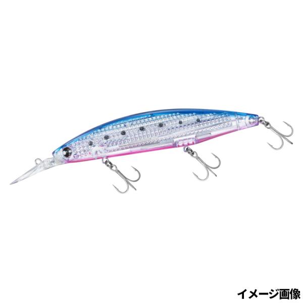 ダイワ  ※塗装の上塗りは、変質や不具合を起こす場合があります。あらかじめご了承ください。 ●カラー:LIブルピンイワシ ●サイズ:125SDR-LI ●全長:125mm ●自重:37.5g ●タイプ:シンキング ●レンジ:Max2m ov...