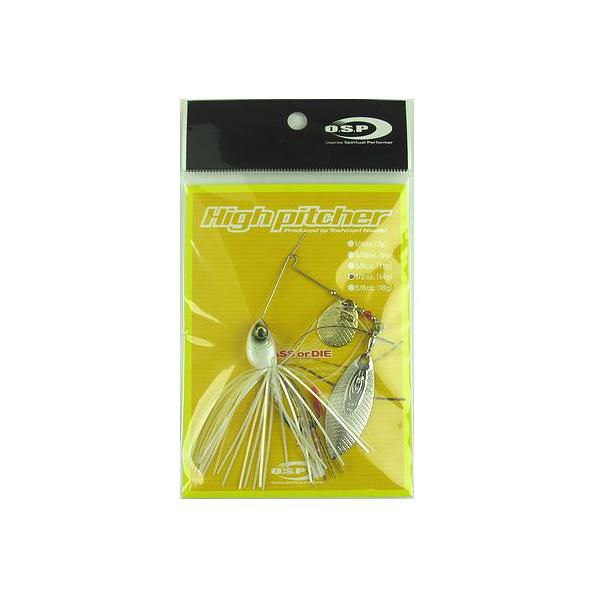 オーエスピー  ●カラー:S06 ヴィヴィッドパールホワイト ●自重（オンス）:1/2oz ●ブレードタイプ:TW(タンデムウィロー)|ハイピッチャーはプレッシャーがかかった状況下でも確実にビックバスをモノにできる中小型スピナーベイトとして...