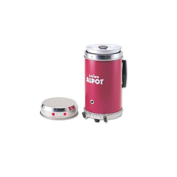 ダイワ |●持ち運び時安全なアルコールランプ構造の湯沸かし、炊飯器●強風下でも安心。防風内燃構造●お湯なら800cc、ご飯なら2合までＯＫ●上ブタ兼用カップ、収納袋、燃料用ミニボトル（160cc）付き●ミニボトル1本分の燃料で90分の燃焼可...