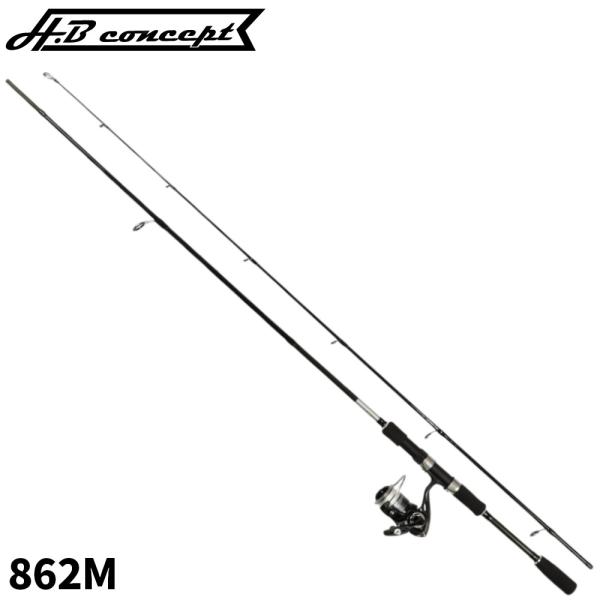H.B コンセプト  ●サイズ:862M ●全長:260cm ●自重:158g ●継数:2本 ●仕舞長さ:134cm ●先径（外径）:2.7mm ●エギサイズ:3-4号 ●適合ライン1:PE 0.6-1.0号 ●グリップタイプ:スピニング ...