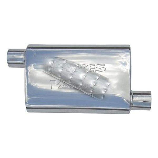商品名: Pypes Exhaust MVV10 バイオレーター 長さ14インチ 2-1/2インチ オフセットインレット 2-1/2インチ オフセットアウトレット 409 ステンレススチール マフラー Pypes Performance E...