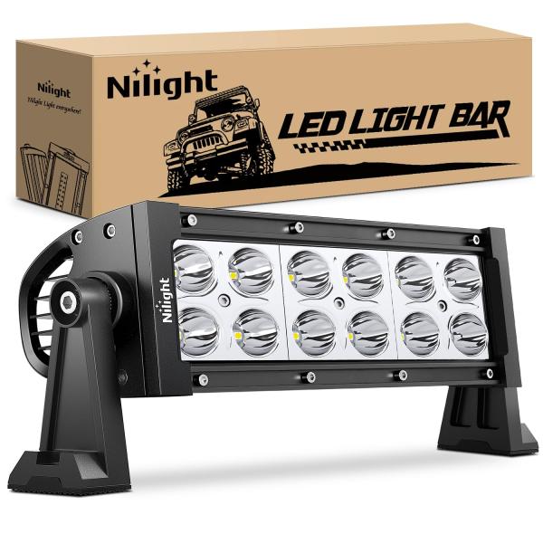 商品名: Nilight - 10001S-A 36W LEDライトバー スポットLEDライト LEDバー 運転用 フォグライト ジープ オフロードライト Nilight 36W LED Light Bar Spot LED Lights ...