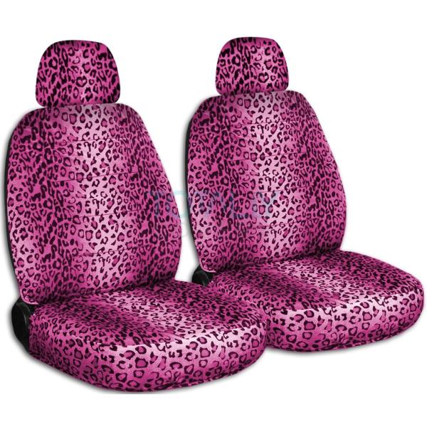商品名: アニマルプリント 車シートカバー ヘッドレスト2個分セパレートタイプ付き (29柄) Semi-custom Fit ピンク TCCSCSCF48CO-SHRC Totally Covers Animal Print Car Se...