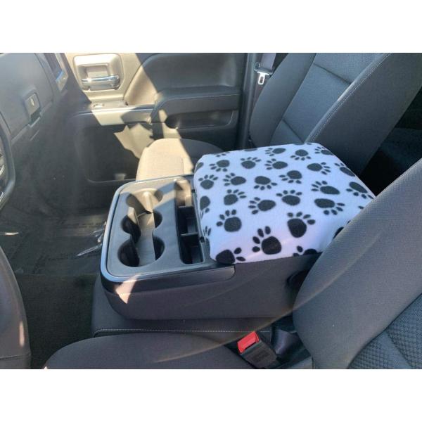 商品名: シボレー・シルバラード 2007?2013 トラック オート センターコンソール アームレストカバー 汚れやダメージから保護 古く傷んだコンソールを一新 C2CHVSLVRWHTBKPWS Auto Console Covers-...