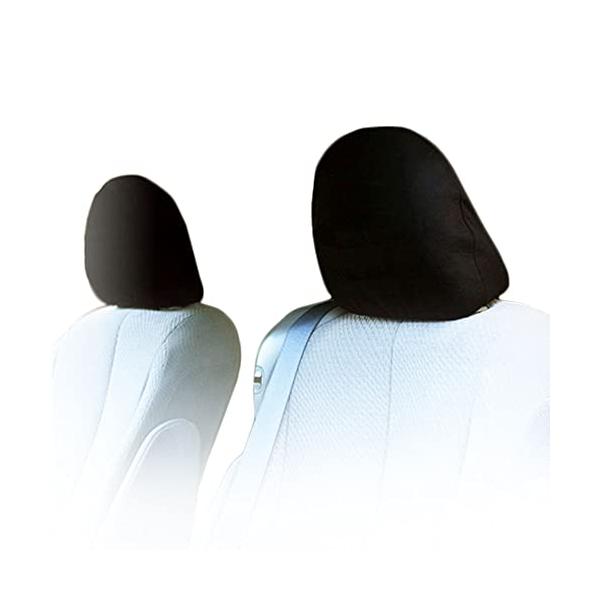 商品名: YupbizAuto (ユップビズオート) クッション入りネックパット 2個 Yupbizauto Universal Headrest Covers for Cars &amp; Trucks - Solid Black Pol...