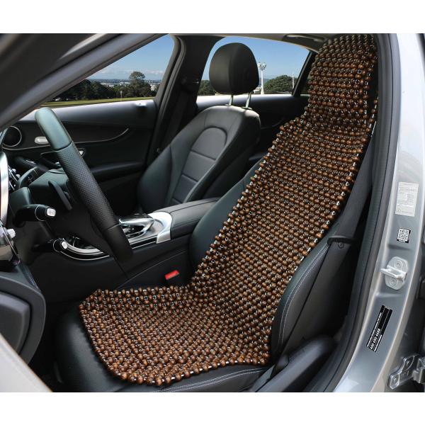 商品名: 天然の木製ビーズシートカバー マッサージ 涼しいクッション 車やトラックに EXCEL LIFE Natural Wood Beaded Seat Cover Massaging Cooling Cushion for Car T...