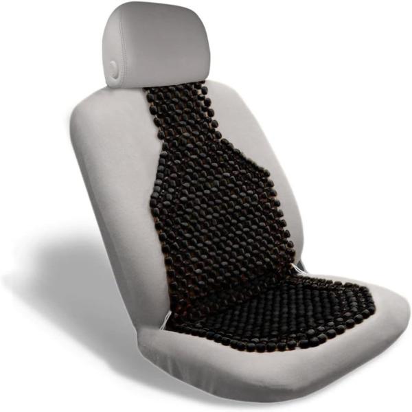 商品名: Custom 木製ビーズ黒クッション自動車シートカバー VaygWay Beaded Seat Cushion Car Driver Seat Cover with Durable &amp; Double Strung Natu...