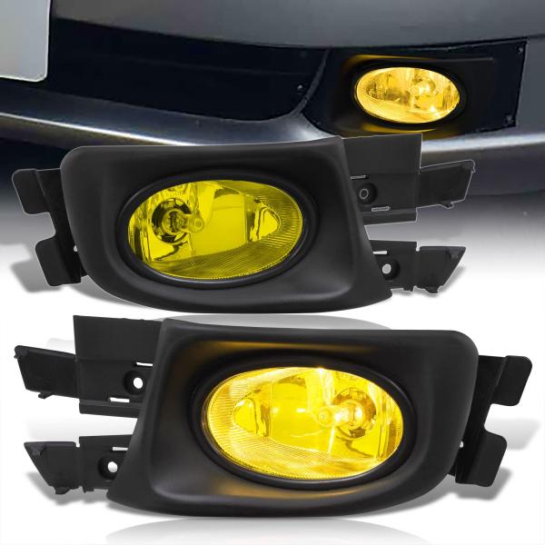 商品名:  AJP Distributors Yellow Front Bumper JDM Driving Fog Lights Lamps Left Right + Bulb Bezel Wiring Harness Relay Swi...