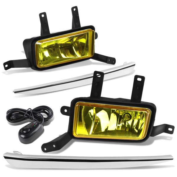 商品名:  Auto Dynasty Pair Bumper Driving Fog Lights + Wiring Kit + Bezel + Switch Compatible with Chevy Suburban/Tahoe 15-...
