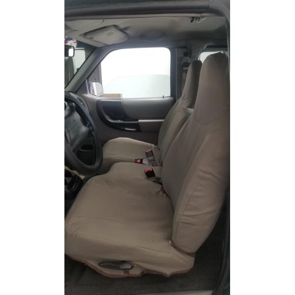 商品名: Durafit シートカバー 1998-2001 フォード レンジャー XLT XCab フロント ハイバック 60/40 スプリットベンチ 成形ヘッドレストとオープニングセンターコンソール付き ブラック Endura Duraf...