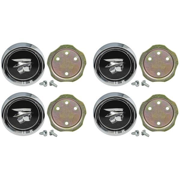 商品名:  Auto Krafters Compatible/Replacement For Styled Steel Wheel Center Caps Mercury Head on Black 1967-68 Cougar Chrom...