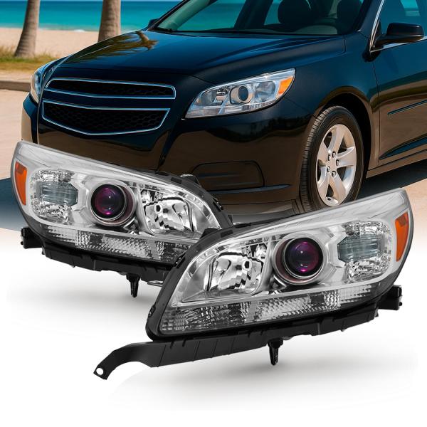 商品名: 2013-2015 シボレー マリブ LS/LT/LTZ/エコモデル クロムヘッドライト フロントランプ 直接交換 AKKON - For 2013-2015 Chevy Malibu LS/LT/LTZ/Eco Models C...