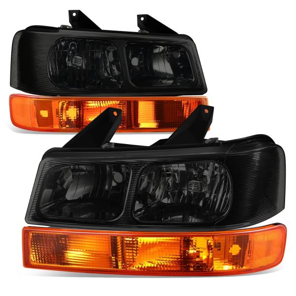 商品名:  Auto Dynasty Headlights Assembly Compatible with 2003-2024 Chevy Express GMC Savana 1500 2500 3500 4500, 4Pcs Halo...